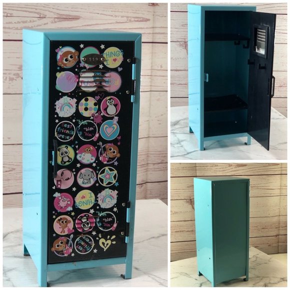 Unbranded | Toys | Toy Locker Barbie Play Blue Sticker Fun Doll ...